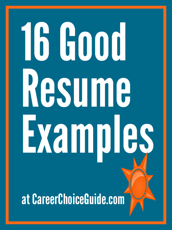 16 Good Resume Examples 